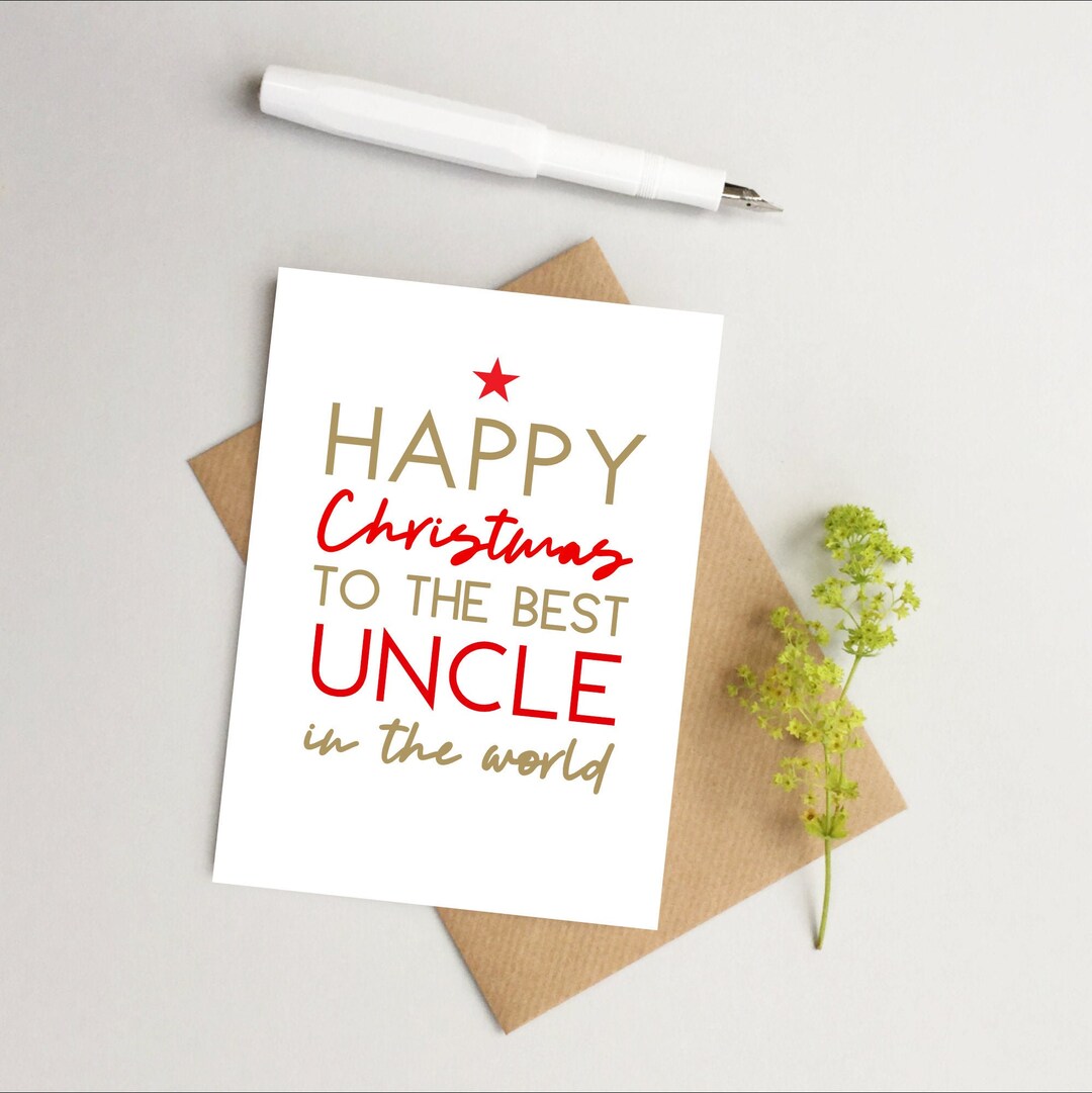 Uncle Christmas Card - Christmas Card for Uncle - Best Uncle Ever Card ...