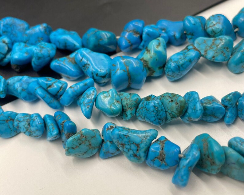 Howlite Turquoise Smooth Tumble Shape Gemstone Beads Size- 11x11-15x11 ...