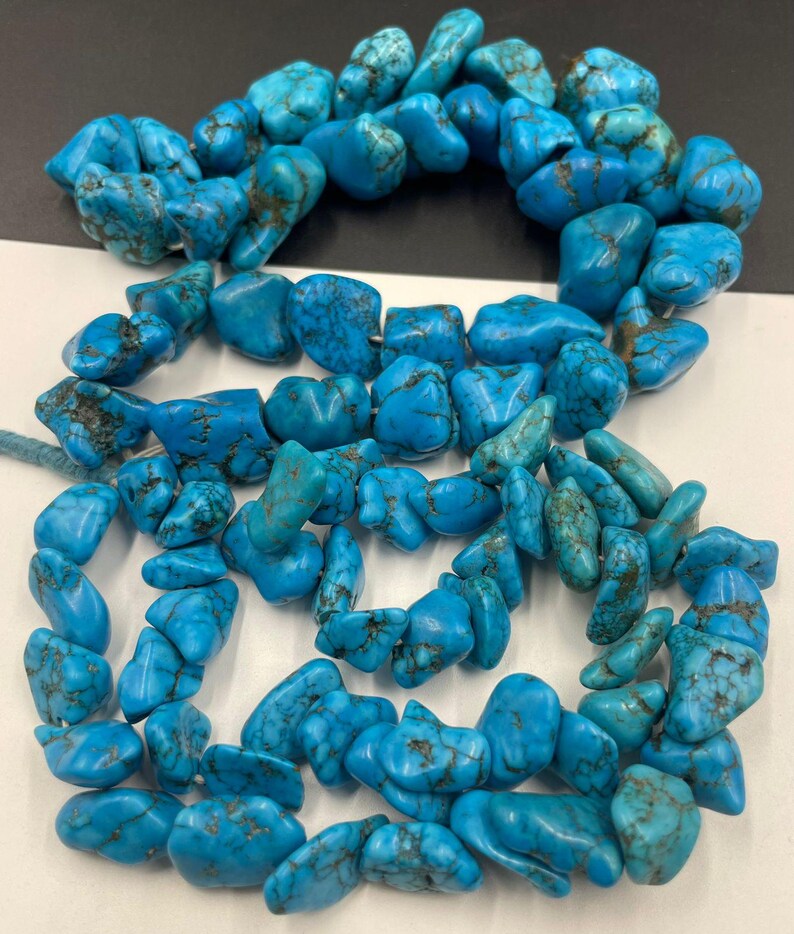 Howlite Turquoise Smooth Tumble Shape Gemstone Beads Size- 11x11-15x11 ...