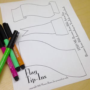 Flags and Banners Bible Art Journaling Tip-ins, Printable and Traceable ...