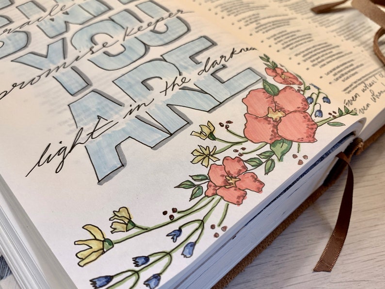 Way Maker Miracle Worker and Flowers Margin Art and Tip-in - Etsy