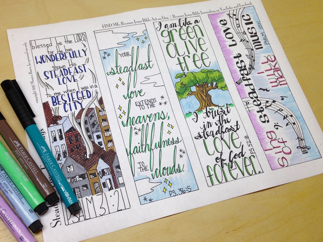 Steadfast Love Four Ways Bible Journaling Margin Art, Printable and ...