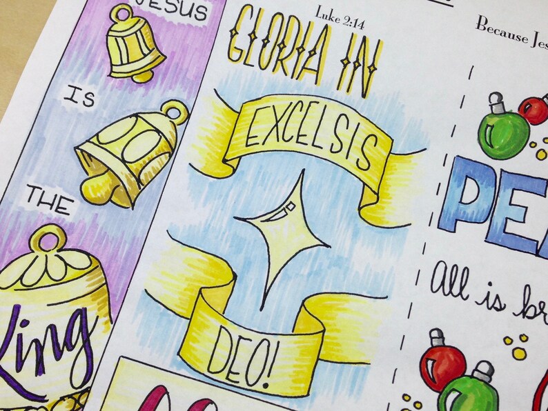 Celebrate Christmas Bible Journaling Margin Art & Tip-in, Printable and ...