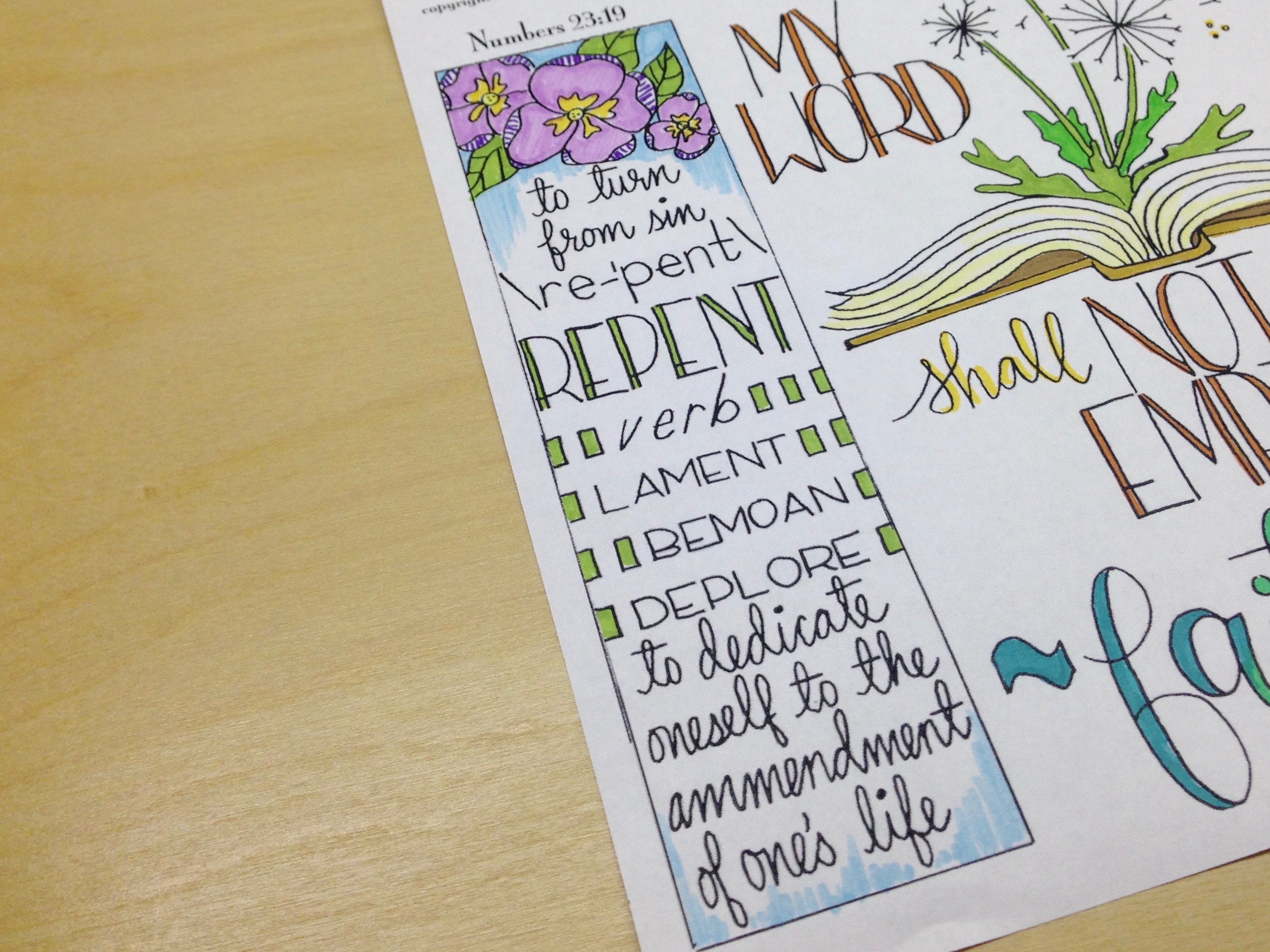 A Faithful God Bible Journaling Margin Art & Tip-in, Printable and ...