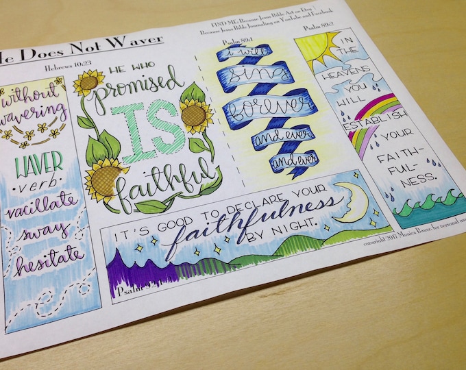 I Surrender All Coloring Page in Two Sizes: 8.5X11, Bible Journaling ...