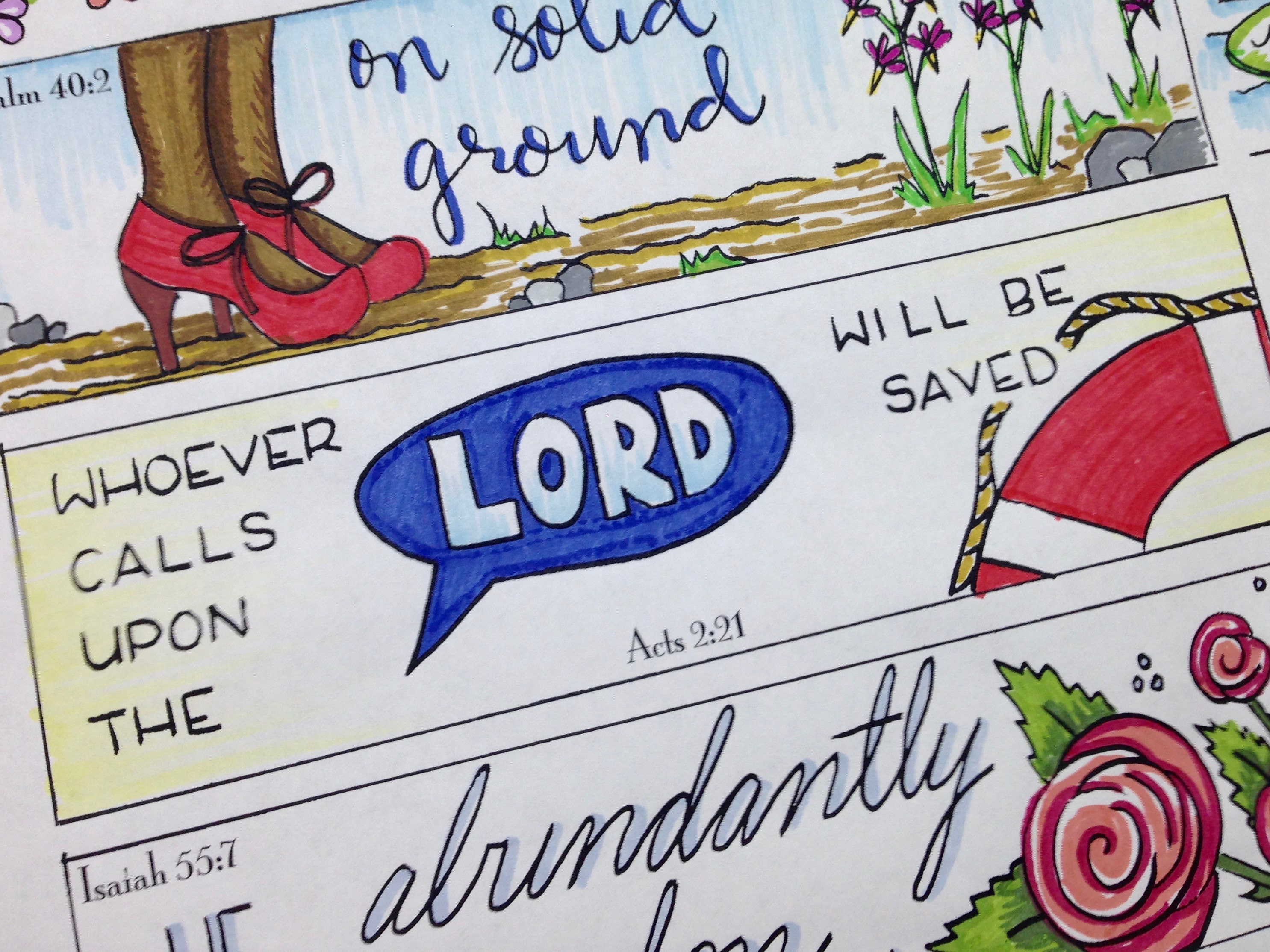 Faithful to Save Bible Journaling Margin Art & Tip-in, Printable and ...