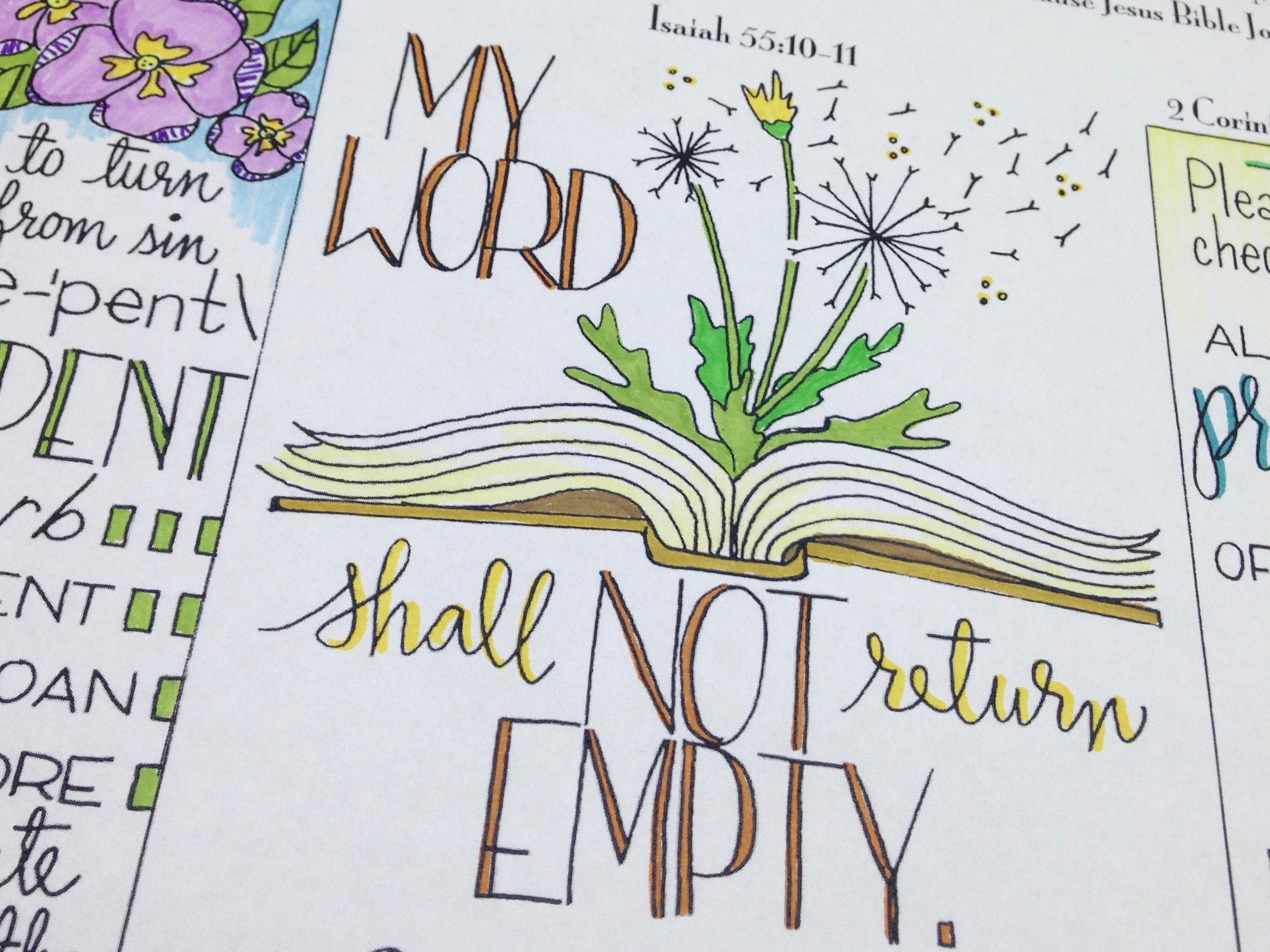 A Faithful God Bible Journaling Margin Art & Tip-in, Printable and ...