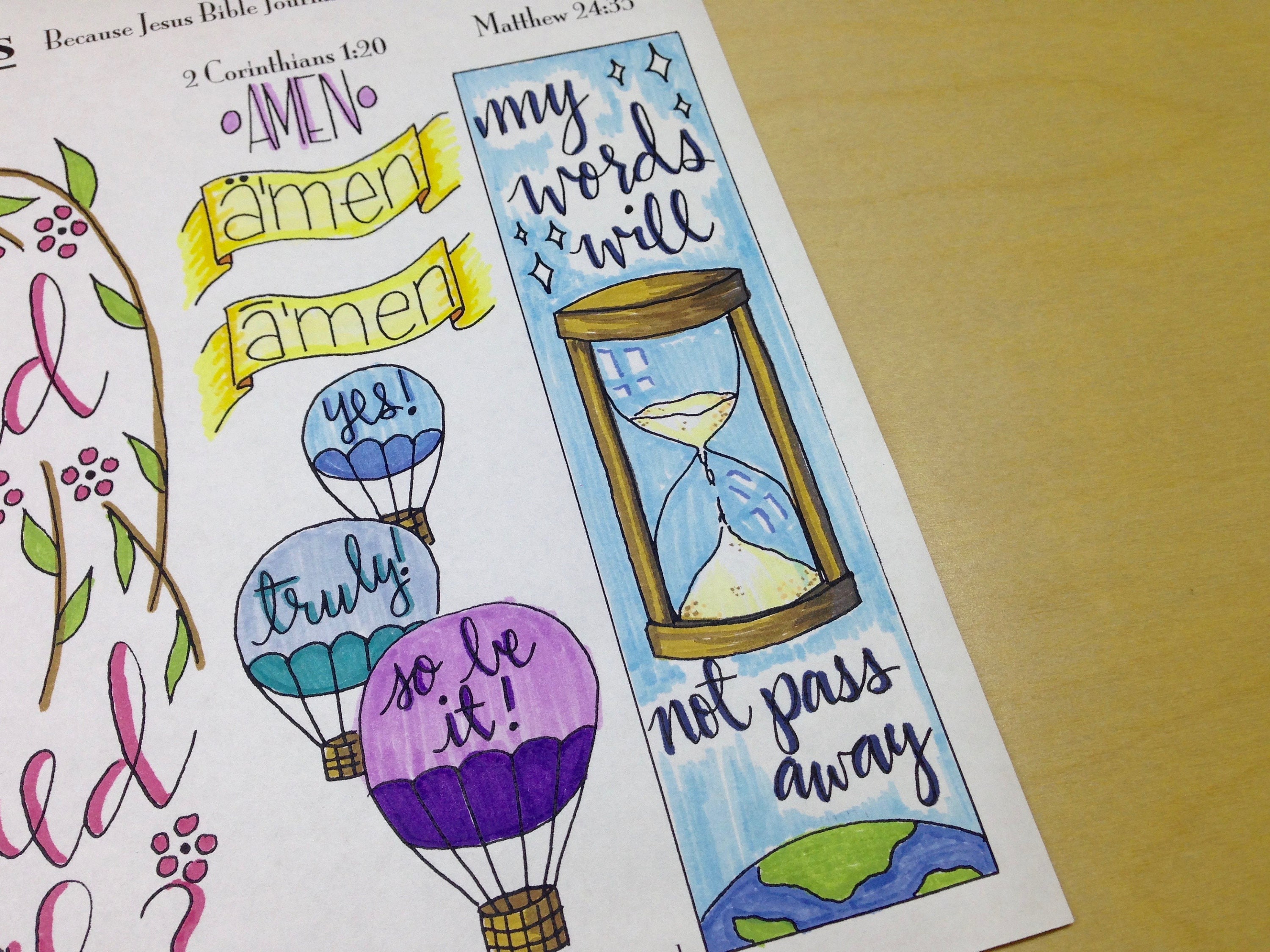 Faithful to His Promises Bible Journaling Margin Art & Tip-in | Etsy