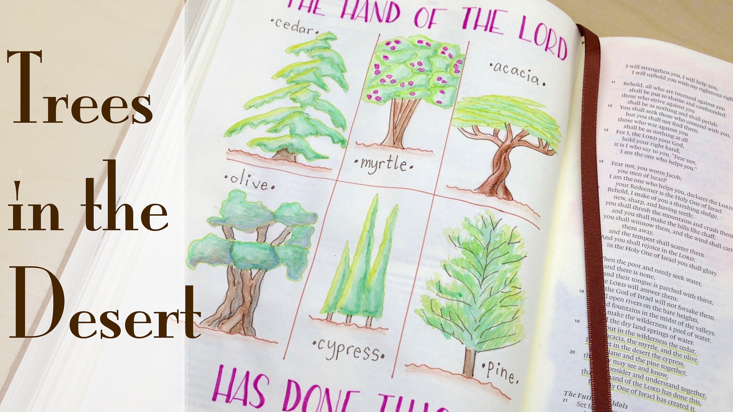 Trees in the Bible, Bible Journaling Margin Art & Tip-in, Printable and ...