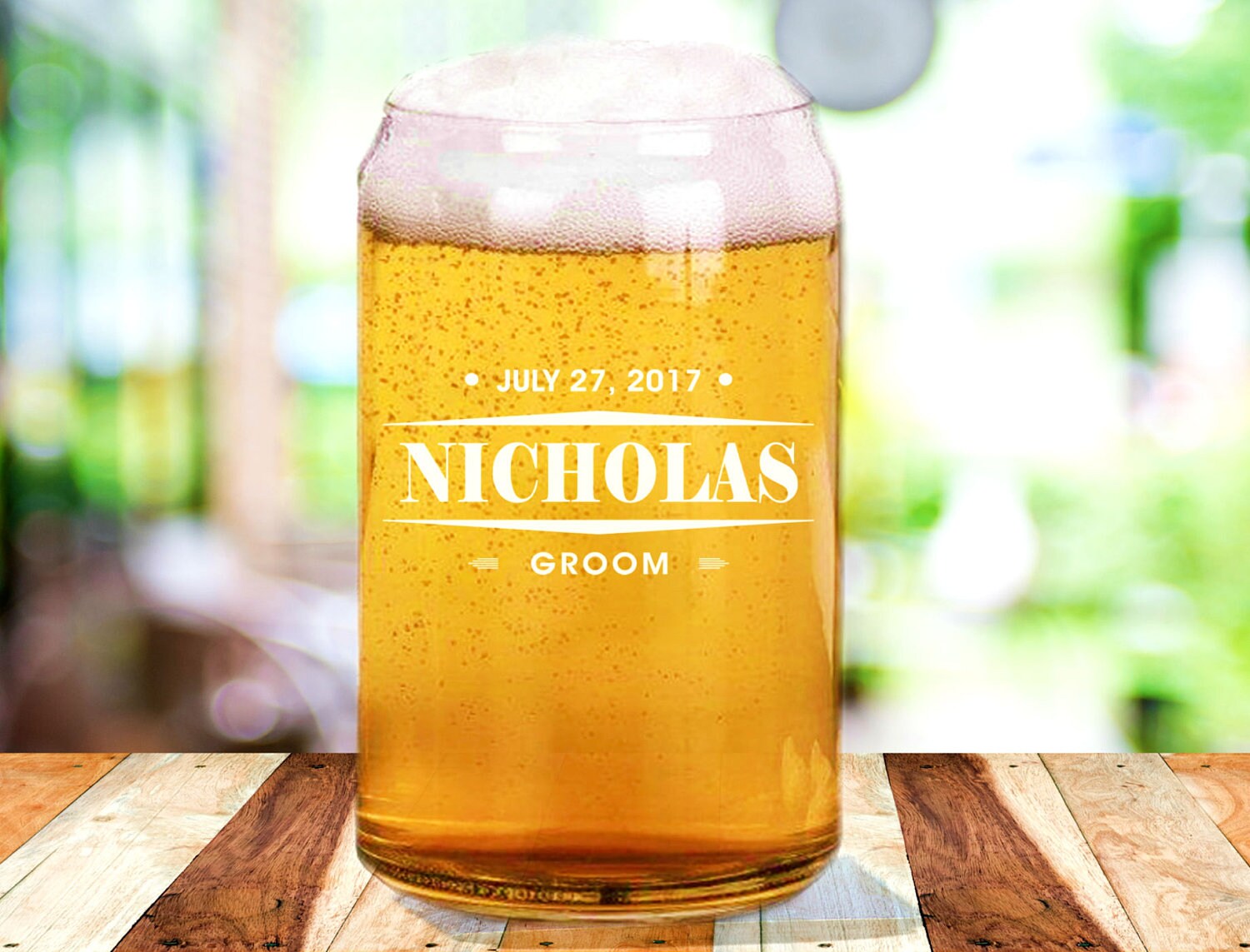 Personalized Beer Glass Groomsmen Beer Can Gift Wedding | Etsy