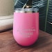 12oz Personalized Wine Tumbler, Customized Graduation Gift, Spring ...
