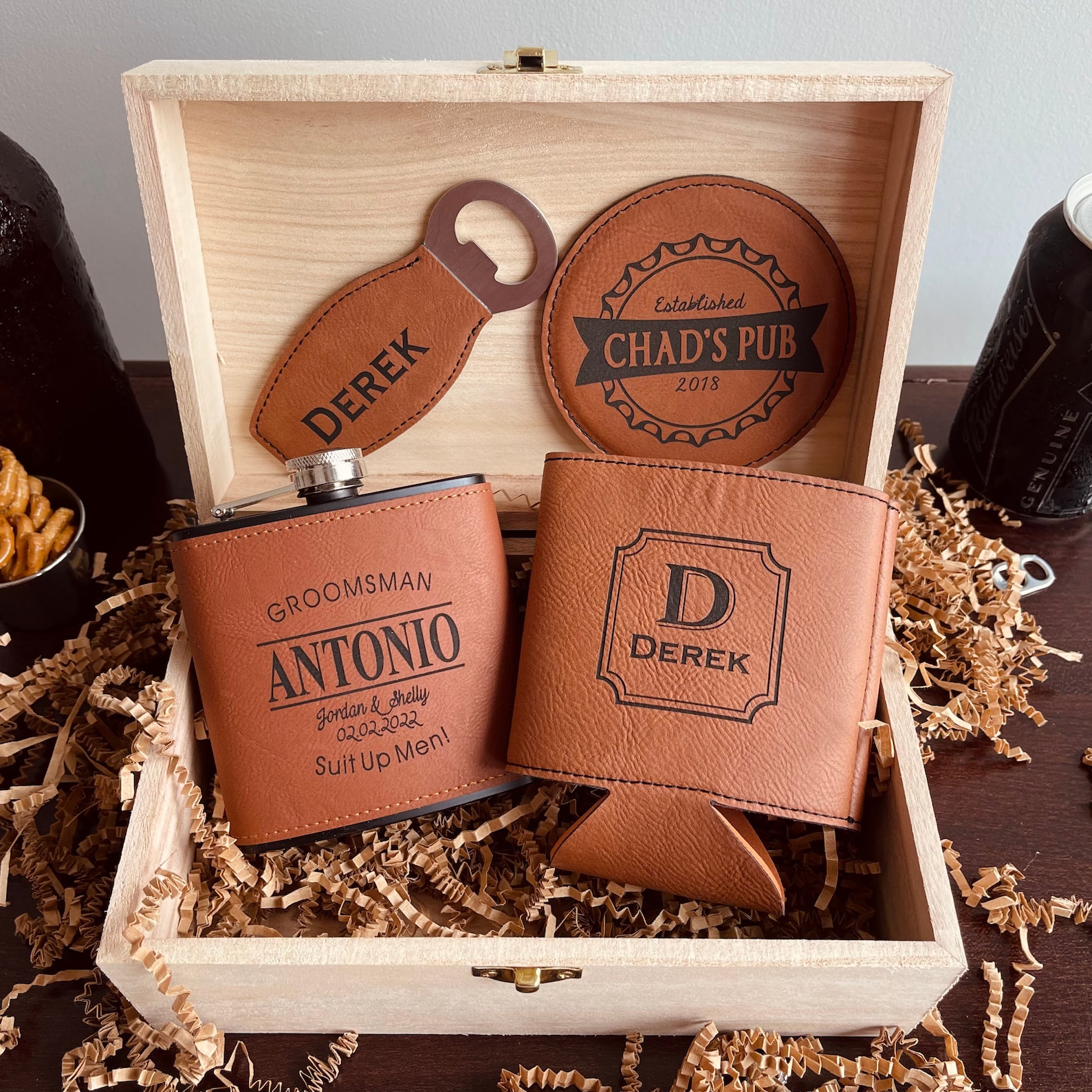 Personalized Man Crate Christmas Gift Box Set Customized Can | Etsy