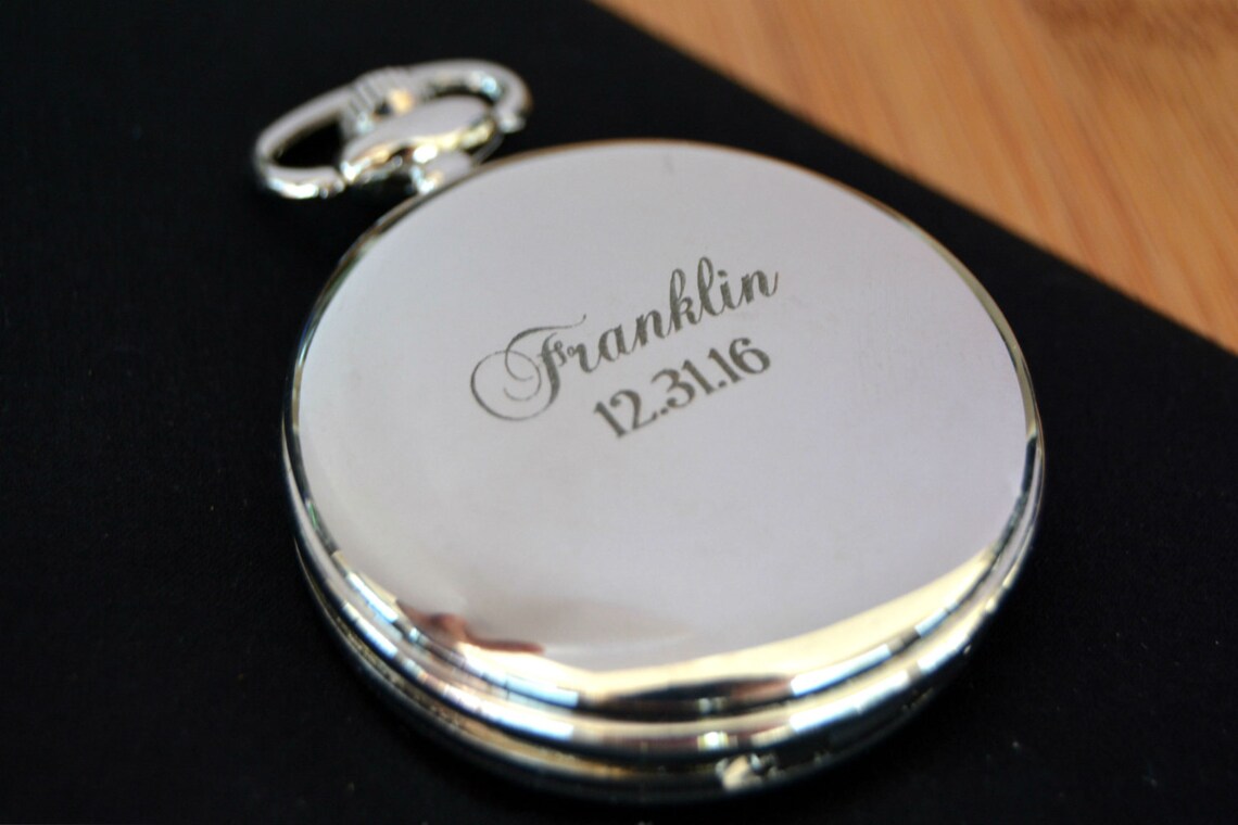 Engraved Mens Pocket Watch Monogrammed Watch Personalized - Etsy
