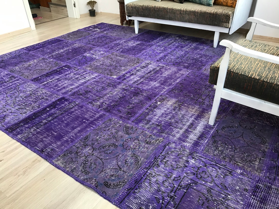 Oushak Rug 8x10 Purple Rug For Bedroom Purple Turkish Rug | Etsy