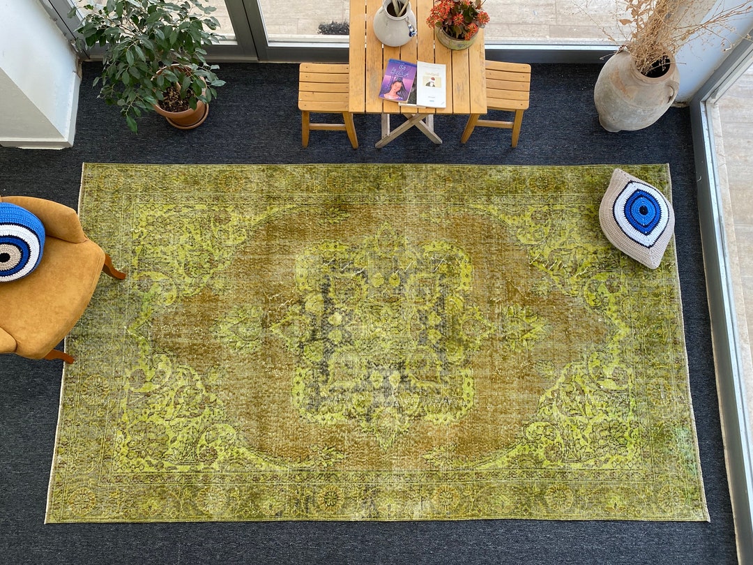 Moss Green Rug 6x10 Green Oushak Rug for Bedroom green - Etsy