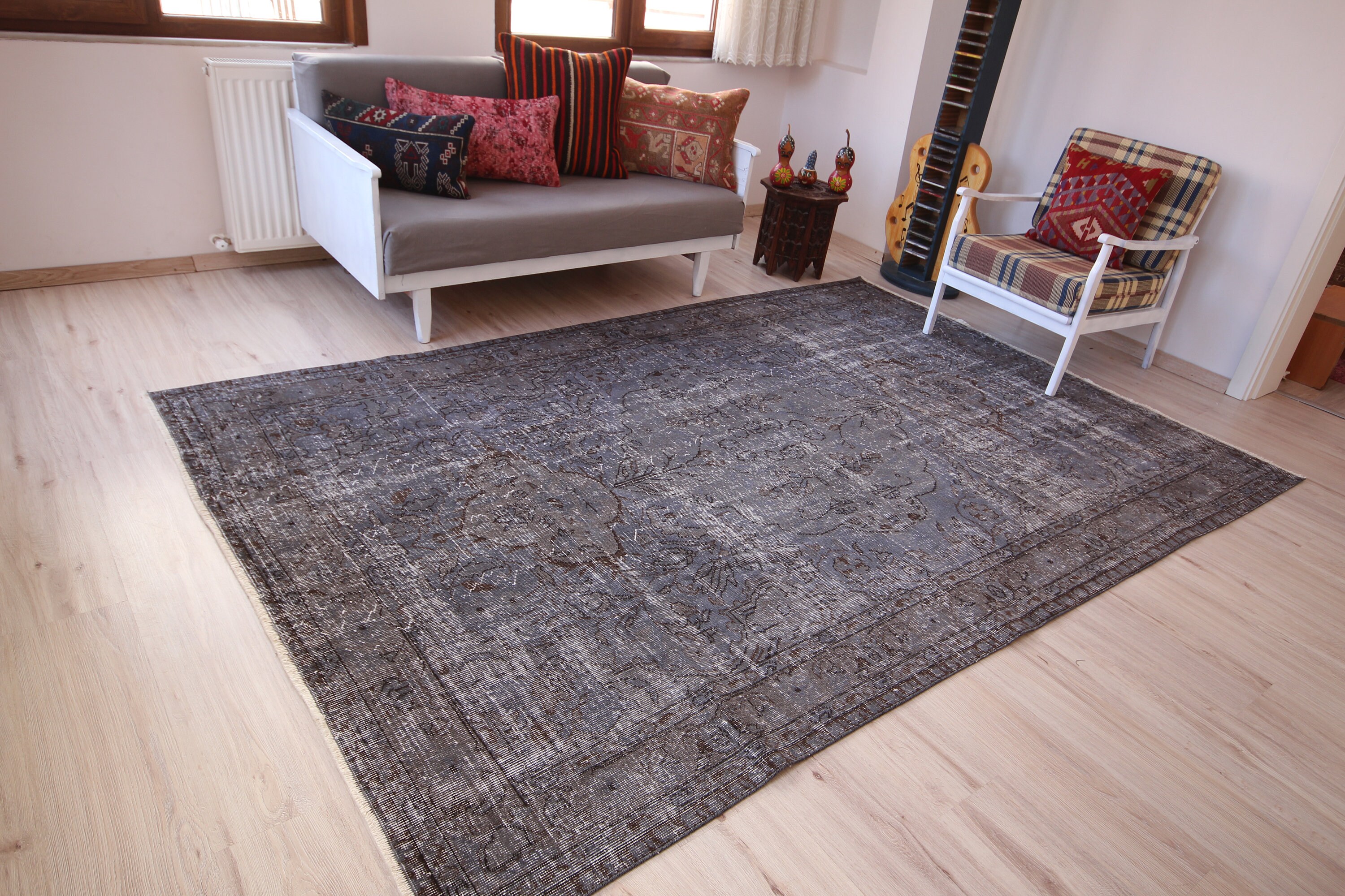 Gray Vintage Rug 6x9 Turkish Rug Gray Overdyed Rug Rug For Etsy Gray Vintage Rug 6x9 Turkish Rug Gray Overdyed Rug Rug For Etsy