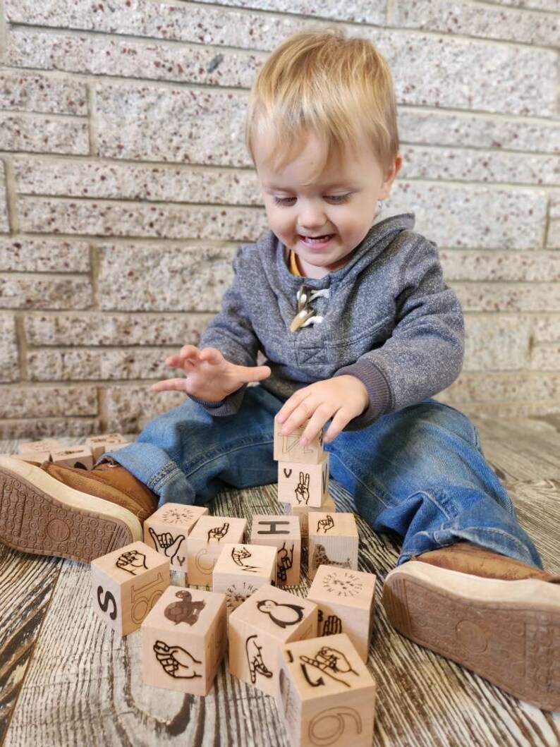 American Sign Language Blocks Multi-language Blocks - Etsy