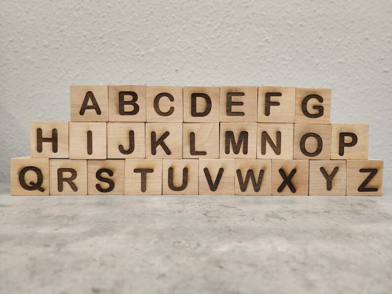American Sign Language Wooden Blocks – ASL Alphabet Toy – Montessori ...