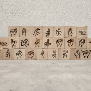 American Sign Language Blocks, Multi-language Blocks - Etsy