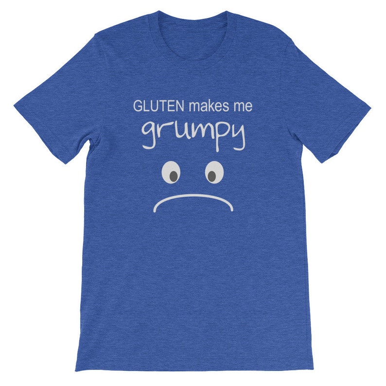 Gluten Free T-shirt Gluten Makes Me Grumpy celiac Funny - Etsy
