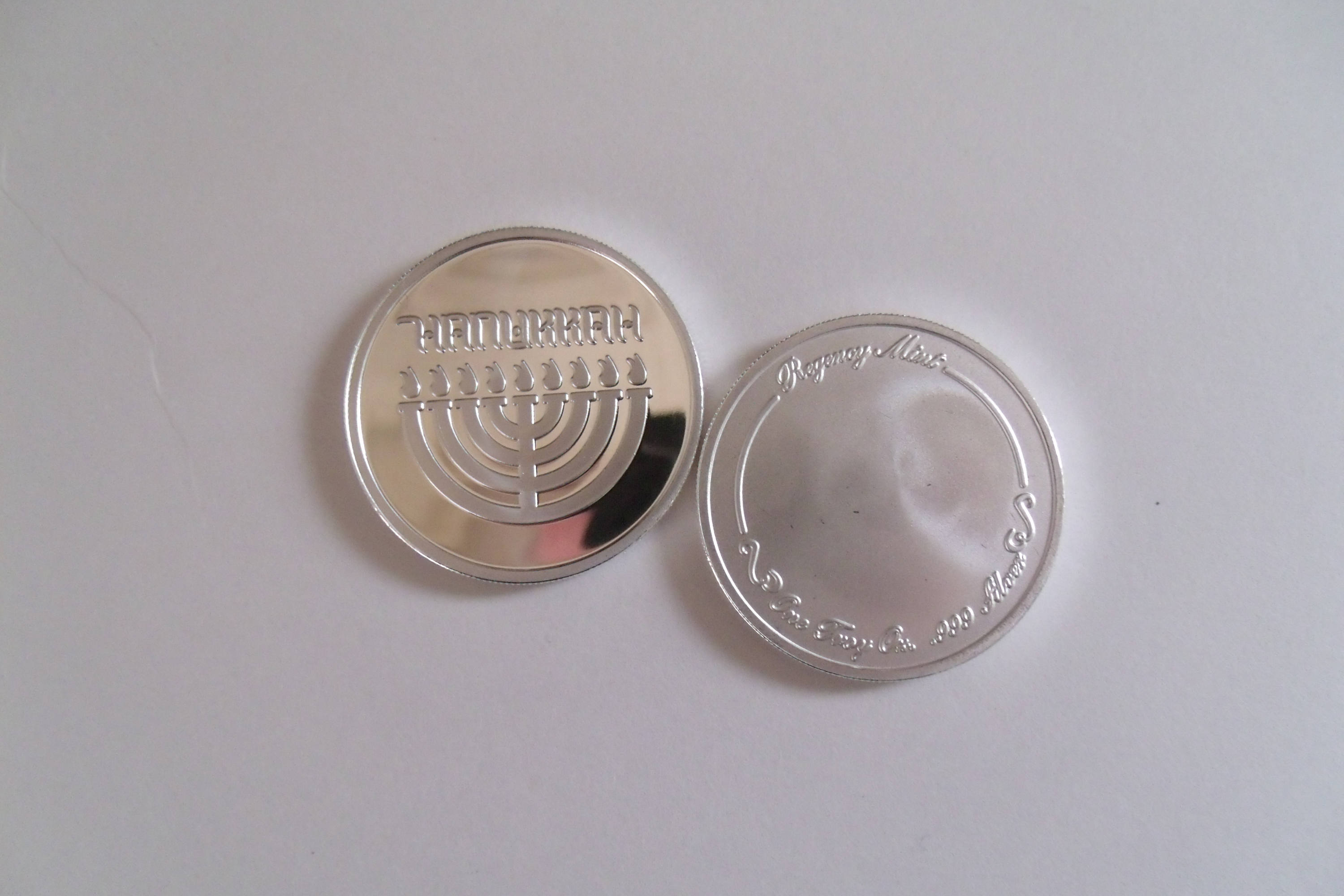 Hanukkah Fine .999 Silver 1 oz Hanukkah Season Coin. Free Custom Engraving