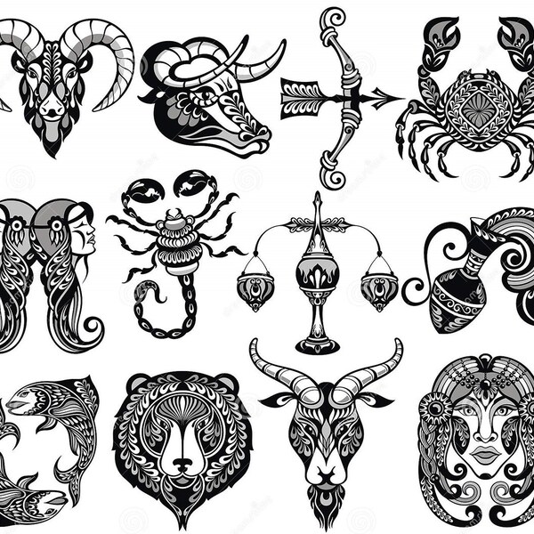 Zodiac Astrology Silver Coins - Etsy