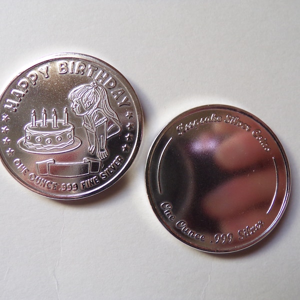 Happy Birthday Silver Coins - Etsy