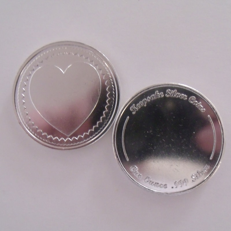 Heart Silver Coin - Etsy