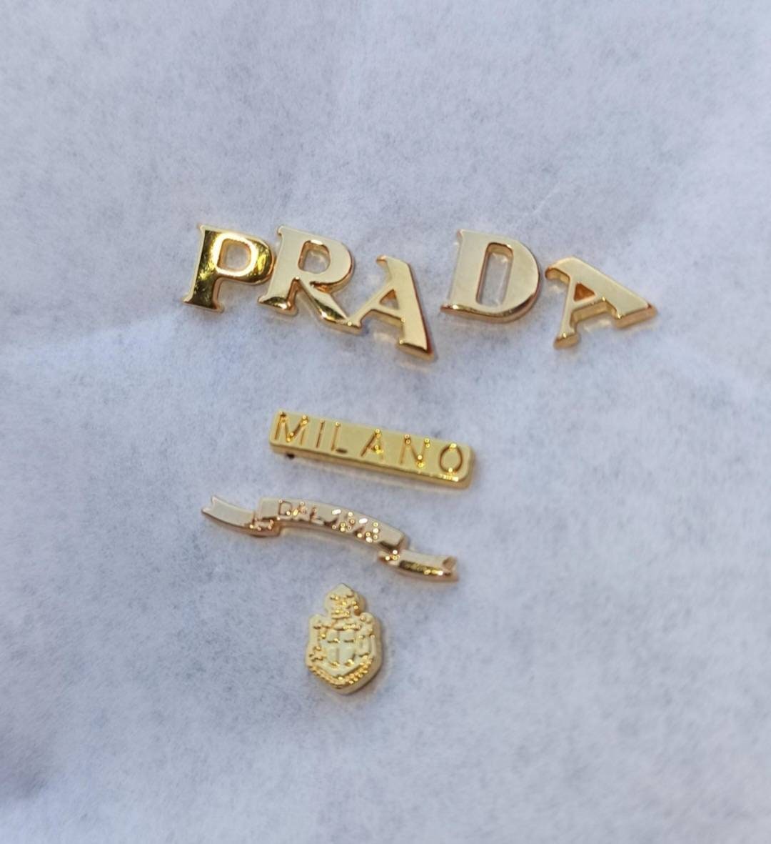Vintage Prada Milano Metal Logo Letters Pins Authentic Gold - Etsy
