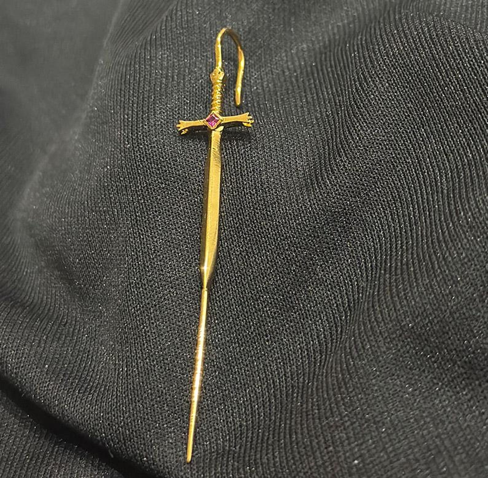 Bar Ear Cuff Bar Ear Pin Hook Ear Cuff Cartilage Earring Sword Ear Pin ...