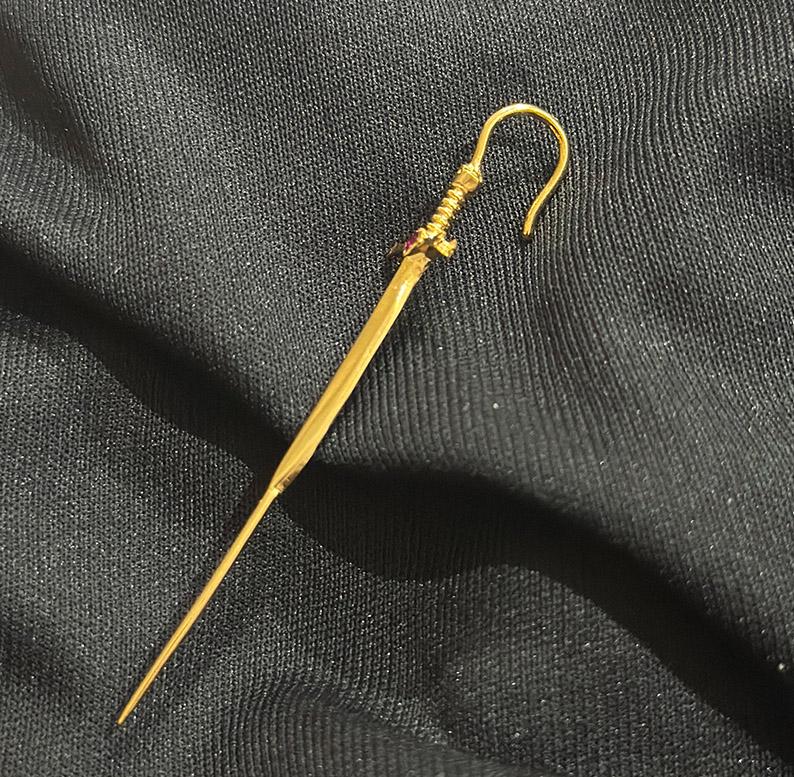 Sterling Silver Sword Ear Cuff Ear Needle Earring Ear Hook Earring ...