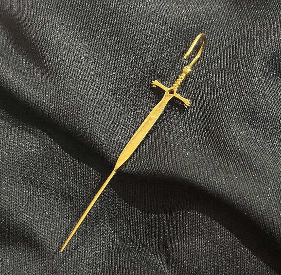 Bar Ear Cuff Bar Ear Pin Hook Ear Cuff Cartilage Earring Sword Ear Pin ...