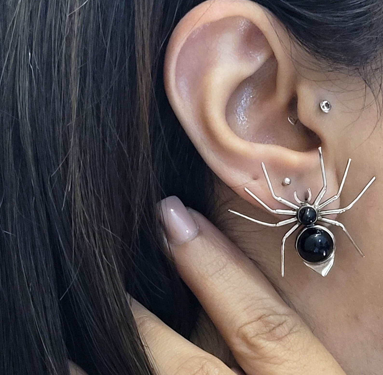 Spider Earring Insect Earrings Bug Earring Oversized Stud Oversized ...