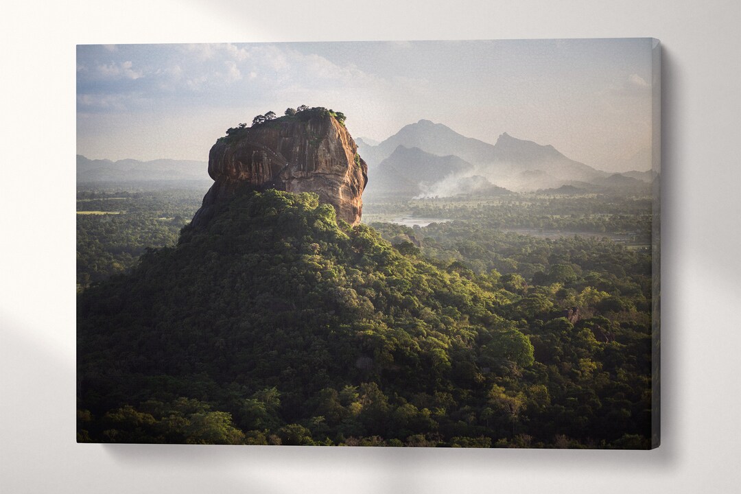 Sigiriya Lion Rock Fortress Sri Lanka Vegan Leather Wall Art - Etsy