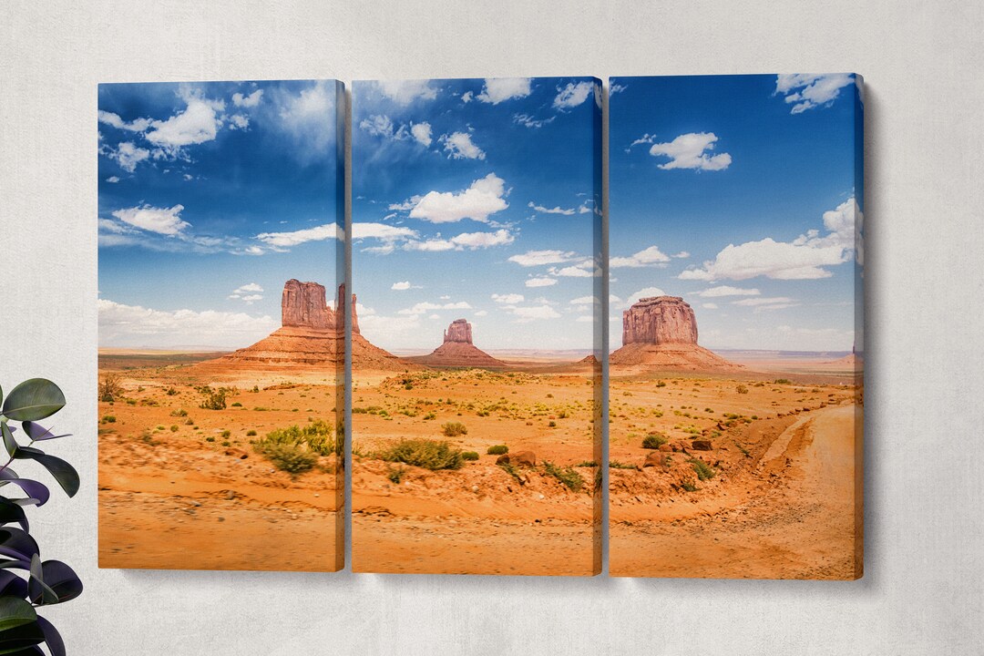 Monument Valley Desert Eco Leather Wall Art Frame Multi Panel Decor - Etsy