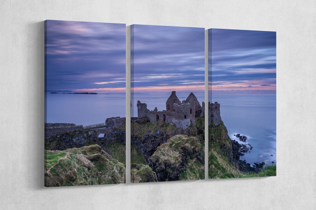 Dunluce Castle, Northern Ireland Framed Canvas Leather Print/home Decor ...