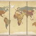 Push Pin Vintage Detailed World Map Leather Print/big Size World Map ...
