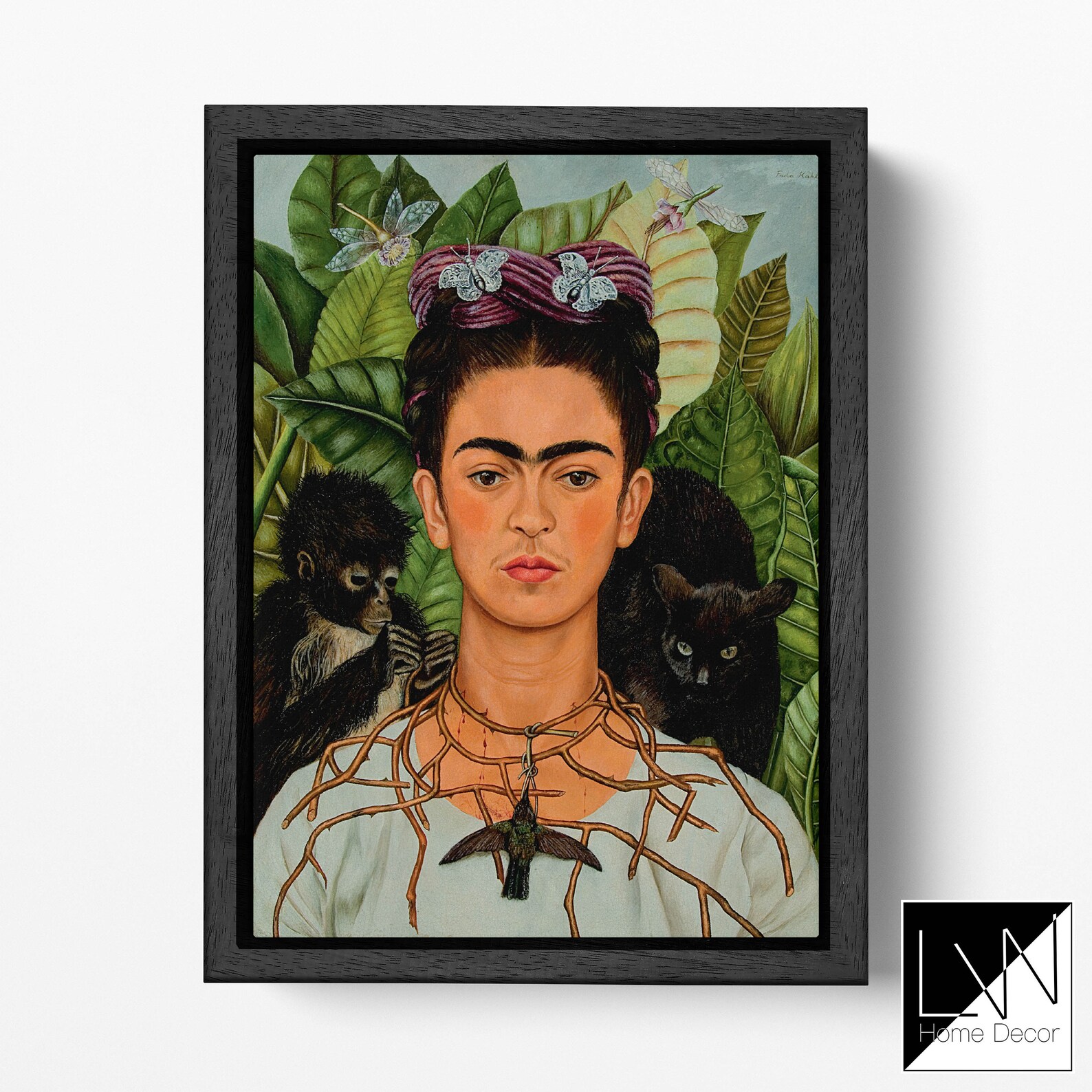 Frida Kahlo Leaves and Flowers Self-portrait Reproduction - Etsy