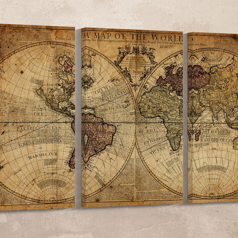 World Map Print - Etsy