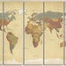 Push Pin Vintage Detailed World Map Leather Print/big Size World Map ...