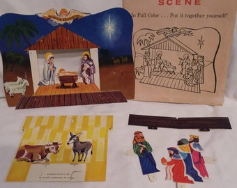 Cardboard Nativity | Etsy