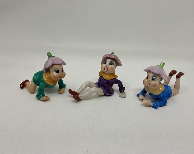 Vintage Occupied Japan Elf Pixie Figurines Set of 3 - Etsy