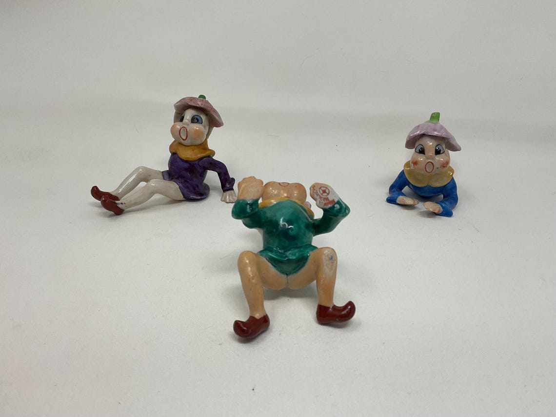 Vintage Occupied Japan Elf Pixie Figurines Set of 3 - Etsy