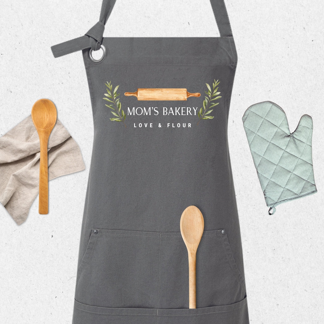 Personalized Baking Apron With Pockets, Custom Cooking Apron With ...