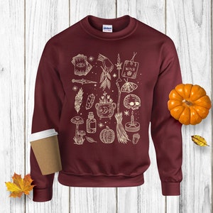 Witchy Things Sweatshirt Vintage Halloween Sweatshirt Witchy Sweatshirt ...