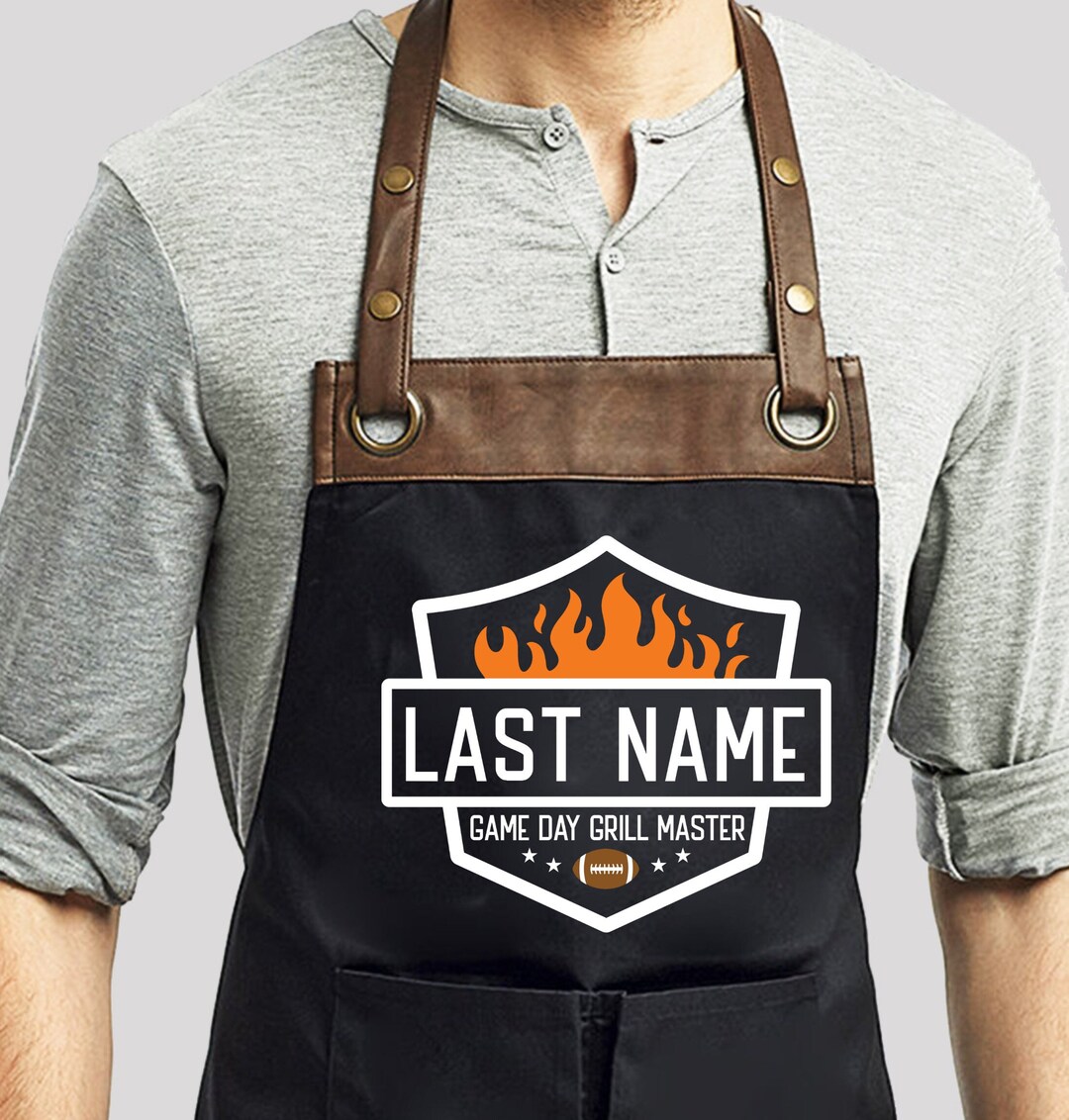Custom Apron for Dad Grill Master Personalized Barbecue Apron With ...