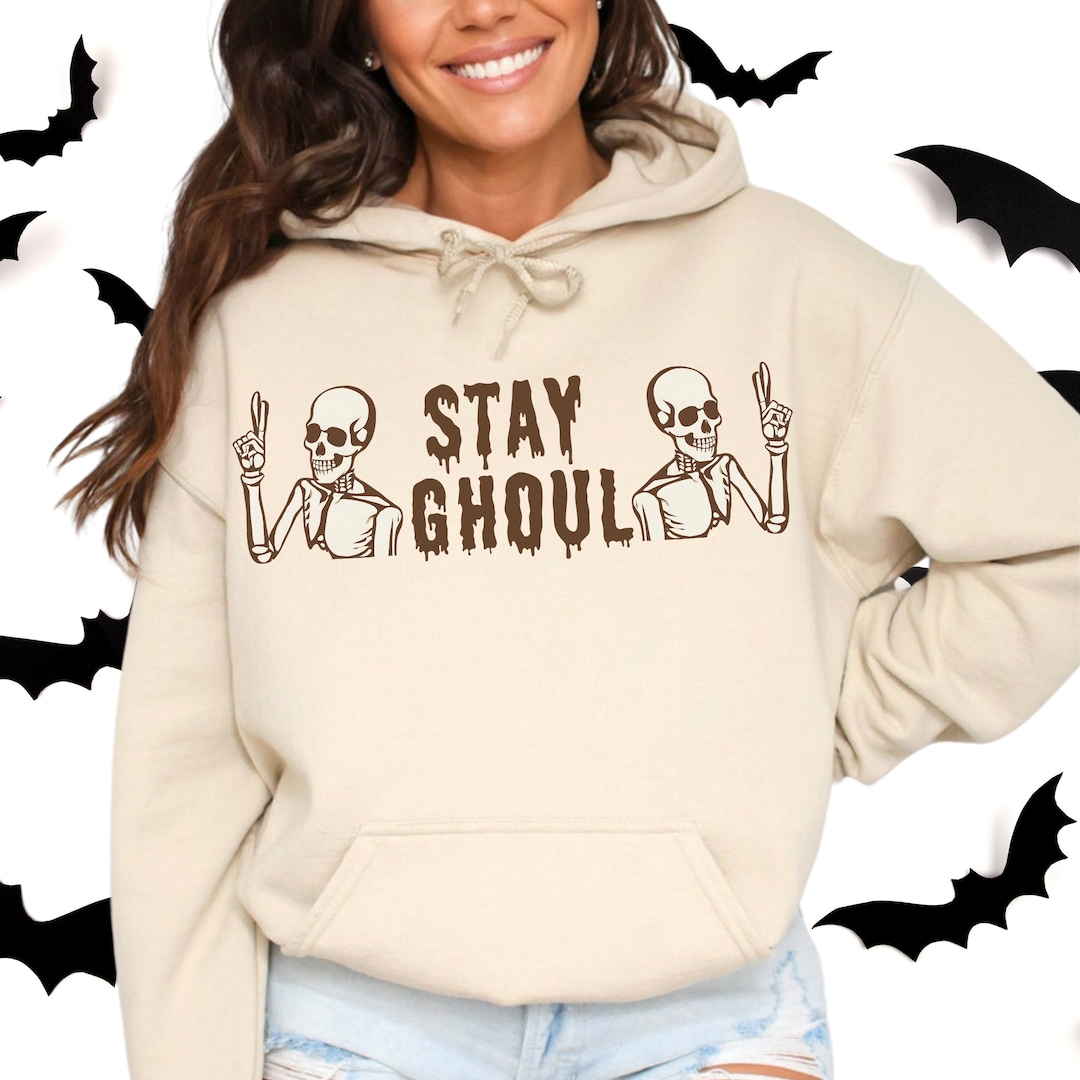 Skeleton Hoodie, Occult Hoodie, Skull Hoodie, Stay Ghoul Halloween ...
