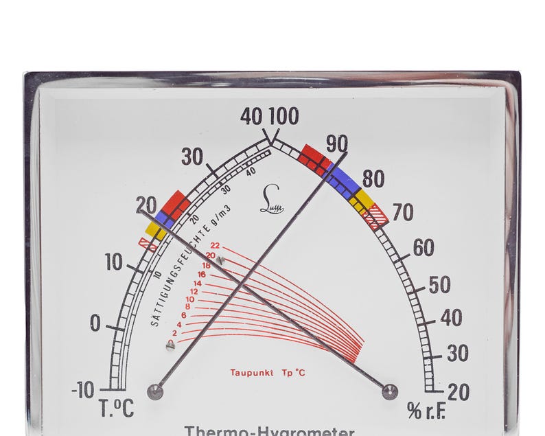 Curious German LUFFT 1970-80s Modernist Thermometer Hygrometer ...
