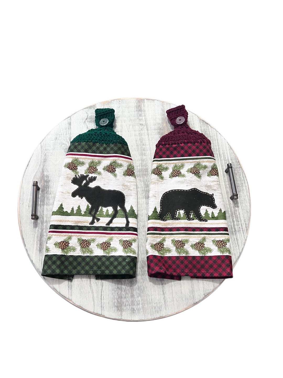 Moose Towel Moose Dish Towel Bear Towel Bear Decormoose - Etsy