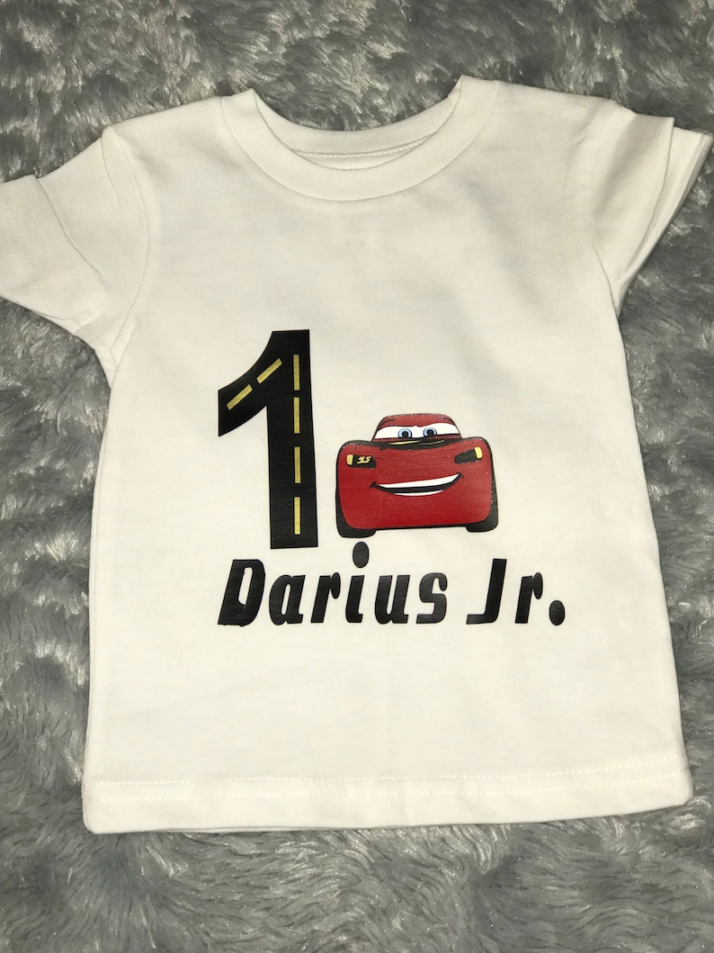 Lightning McQueen Birthday Party Pit Crew Shirts | Etsy